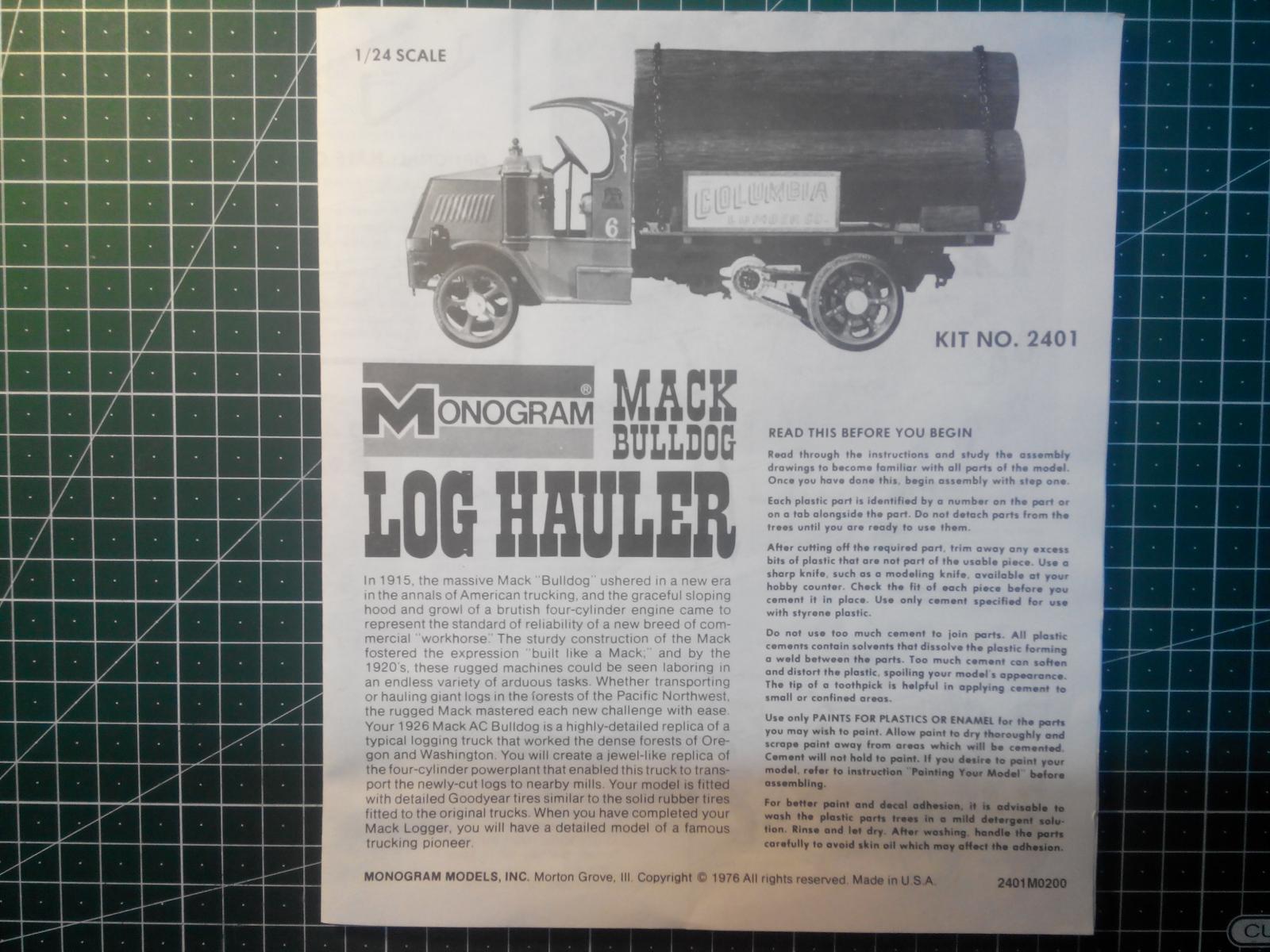 Обзор: Monogram - Mack BullDog 1926 1:24 - Другие - форум моделистов ...