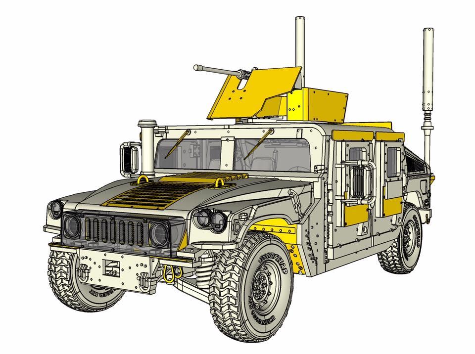 T-MODEL 1/72 US Modern M1114 Up-armored HMMWV FRAG 5 w/GPK turret (#TM ...