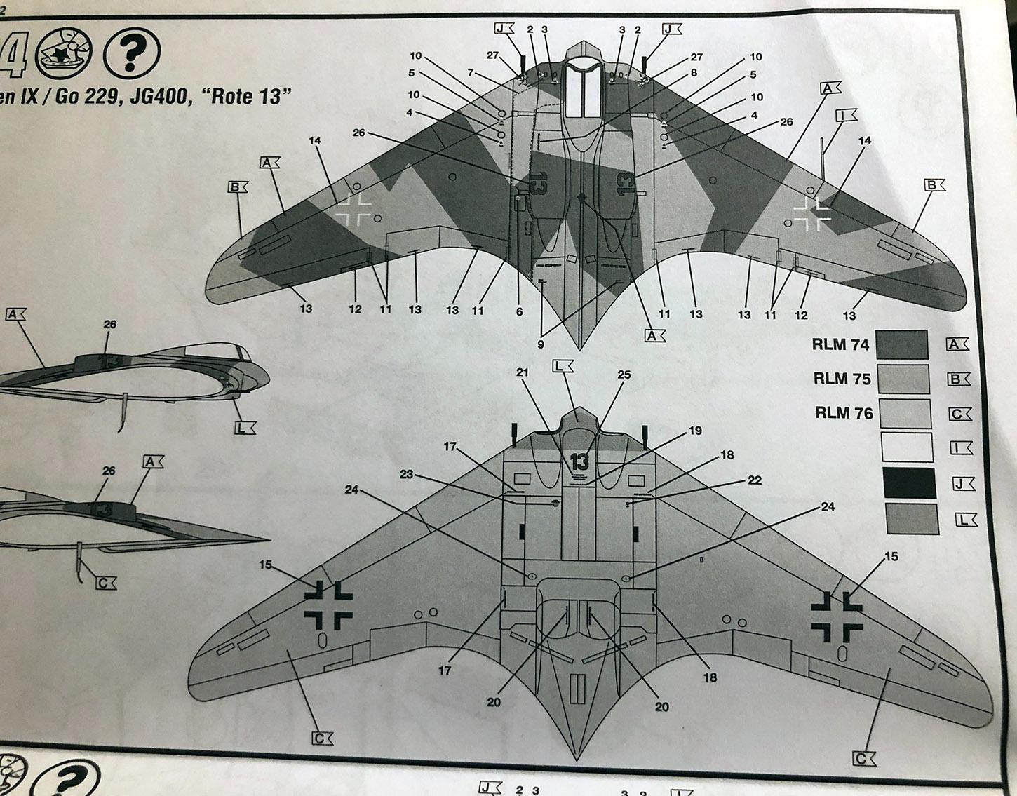 Horten IX / Go 229, 1/72, Revell - Work in Progress - Aircraft ...